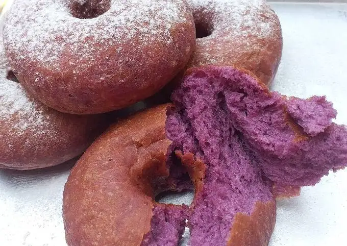 Resep Donat Ubi Ungu Anti Gagal - Orami Recipes