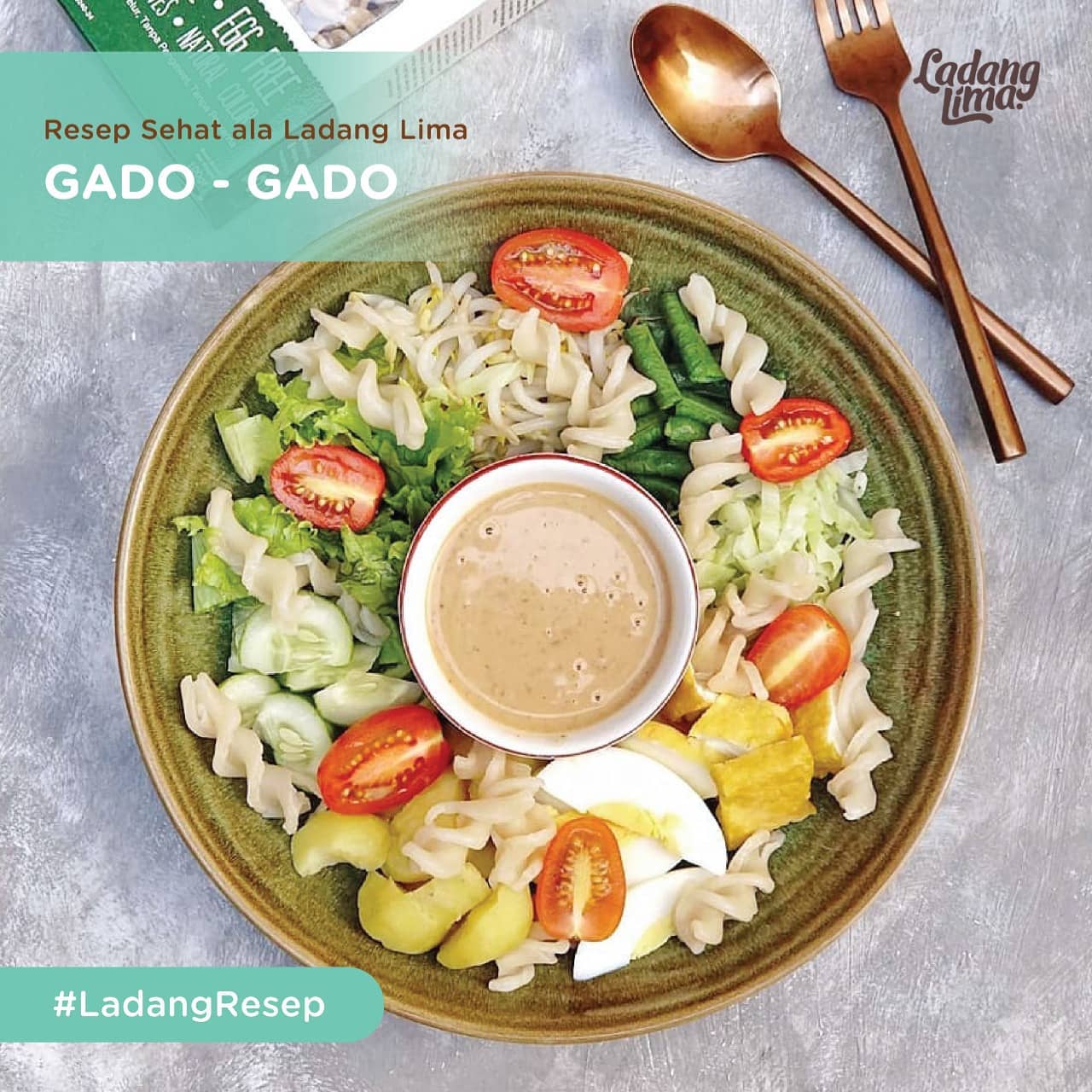 Resep Gado-gado Fusilli - Orami Recipes