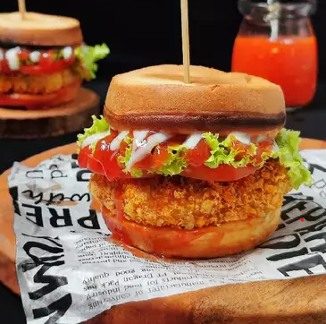 Resep Burger Tempe Pancake - Orami Recipes